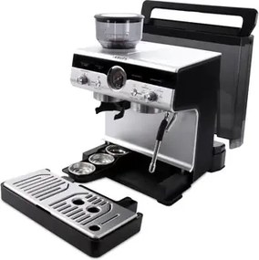 Krups Precision XP801T černá / Pákový kávovar / nerezová ocel / otočné