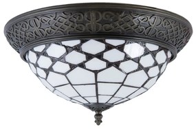 Stropní svítidlo Tiffany Roof -	Ø 38*19 cm / E14/Max. 2x40 Watt – 38x19 cm