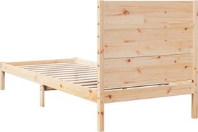 Prodloužený rám postele bez matrace 90 x 220 cm masivní dřevo 3309281