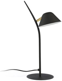 OnaDnes -20% Černá kovová stolní lampa Kave Home Aurelia