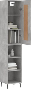 Skříň highboard betonově šedá 34,5x34x180 cm kompozitní dřevo 3200341