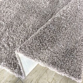 DY Šedý a béžový protiskluzový koberec shaggy Camel Rozměr: 60x100 cm