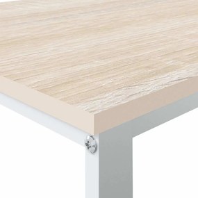 Počítačový stůl bílý a dub 110 x 60 x 73 cm dřevotříska 30202