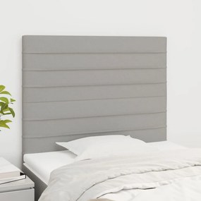 Čelo postele světle šedé 90x5x118/128 cm látkové 3116454