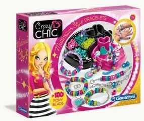 Clementoni Crazy CHIC - Kreativní set - barevné náramky / od 7 let