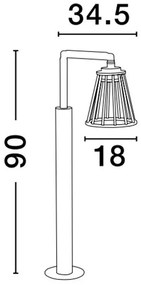 Nova Luce Venkovní sloupkové svítidlo CARINA černý hliník LED 6W, 3000K IP65