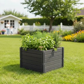 Vyvýšený záhon BASE PLANT, 61x61x46cm, antracitová Prosperplast