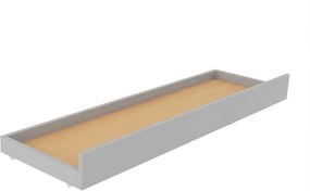 Benlemi Úložný dřevěný šuplík STORAGE pod postel na kolečkách Zvolte barvu: Světle šedá, Zvolte rozměr: 55x190 cm (pod postel o délce 200 cm), Zvolte variantu: Pro postel FENCE