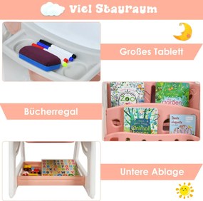 Costway Dětský umělecký stojan 2 v 1 Oboustranná magnetická tabule a stojan