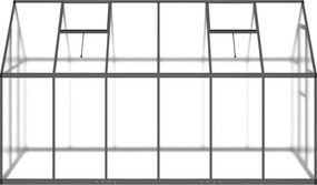 Skleník s podkladovým rámem antracitový 334x169x195 cm hliník 3266328
