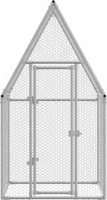 Klec pro kuřata stříbrná 100 x 100 x 190 cm pozinkovaná ocel 172549