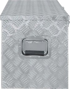 Hliníkový box 110,5 x 38,5 x 40 cm stříbrný 142941