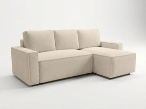 Rozkládací oboustranná sedací souprava do L SMART BOUCLE 232x143 cm, krémová