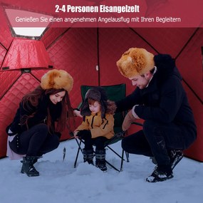 Costway Izolovaný vyskakovací stan pro rybaření na ledu s vycpanými bavlněnými