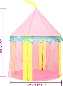 vidaXL Dětský stan na hraní s 250 míčky růžový100x100x127 cm [3107746] Barva: Vícebarevné 1