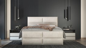 SFAB Kontinentální čalouněná postel PIZA (140x200 cm) Barva látky: Šedá (Element 23)
