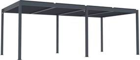 Hliníková bioklimatická pergola s lamelami BestBerg BBP-18G / 6 x 3 m / šedá