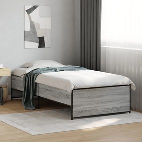 vidaXL Rám postele 90 x 200 cm kompozitní dřevo a kov [845244] Barva: dub sonoma