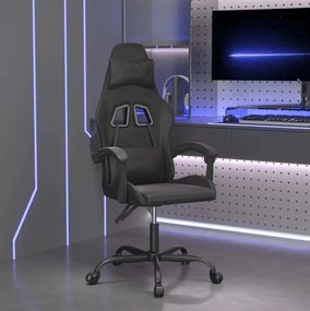 vidaXL Otočná herní židle umělá kůže [349522] Barva: Černý a zlatý