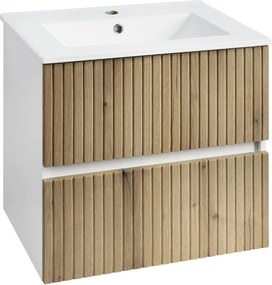 Aqualine Paneda - Umyvadlová skříňka 60x55x45 cm, dub emporio PN360
