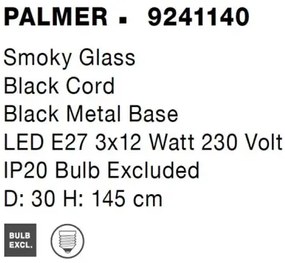 Lustr na lanku Palmer A 30 černé
