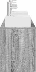 Sada koupelnových skříněk 3 ks Šedý Sonoma 49,5 x 41 x 62,5 cm 3405840