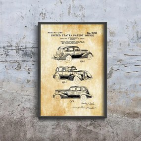 Dekorativní plakát Dekorativní plakát Patent LaSalle Automobile