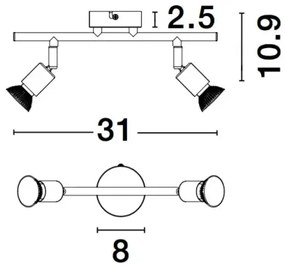 Designové bodové svítidlo Lup 31 černé