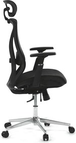 Kancelářská židle KA-S258 BK, synchronní mechanismus, černá síťovina (71 x 65) cm
