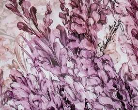 Matějovský Povlečení BLANKA MATRAGI - LILAC, fialové květiny,, bavlněný MAKO satén, digitál, 140x200cm + 70x90cm