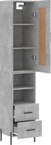 Skříň highboard betonově šedá 34,5x34x180 cm kompozitní dřevo 3200269