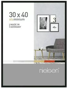 Fotorámeček Nielsen / hliník / sklo / 30 x 40 cm / černá