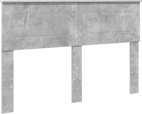 Rám postele s čelo Betonově šedá 160 x 200 cm Kompozitní dřevo 3408241