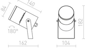 RED - Design Rendl - R11754 - LED Venkovní svítidlo ROSS LED/9W/230V IP65
