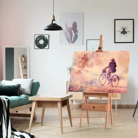 Costway Podlahový stojan Artist se zásuvkou z bukového dřeva stojan