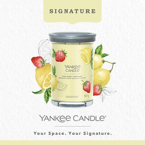 Yankee Candle vonná svíčka Signature Tumbler ve skle velká Iced Berry Lemonade 567g