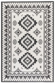 ELLE Decoration, Kusový koberec Gemini 106019 Black z kolekce Elle – na ven i na doma, 80x150, černobílá, chodba / předsíň