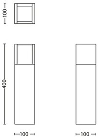 LED Venkovní sloupkové svítidlo Philips Arbour 16462/93/16 antracitové malé, 2700K