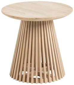 Teakový kulatý odkládací stolek Kave Home Jeanette 50 cm