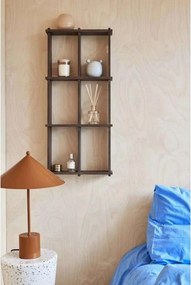 Patrová police z jasanového dřeva v tmavě přírodní barvě 42,5 cm Grid – OYOY Living Design