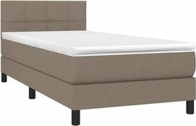 Box spring postel s matrací a LED taupe 90x200 cm textil 3133129