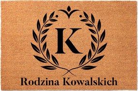 Kokosová Rohožka 40X60 Vaše Iniciály Dům Personalizovaný Interiér