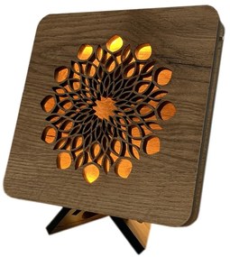 Li-Go "Mandala list" lampa 19x19cm provedení povrchu: dub světlý