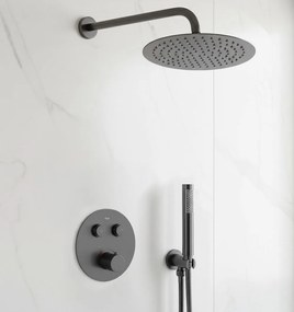 Sprchový komplet REA LUNGO + BOX s termostatickou podomítkovou baterií, titan