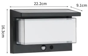 Brilagi - LED Solární nás. svítidlo se senz. SUN LUME LED/10W/3,7V 4000 mAh IP44
