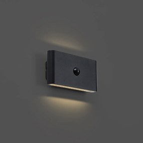 Nástěnná lampa černá Lux senzor magnetická vč. LED dobíjecí - Batt