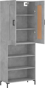 Skříň highboard betonově šedá 69,5x34x180 cm kompozitní dřevo 3200069