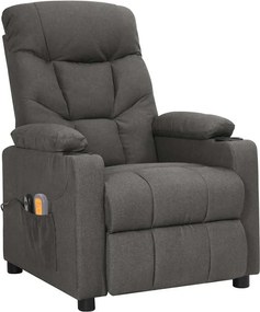 Elektrické masážní křeslo tmavě šedé textil 3098828