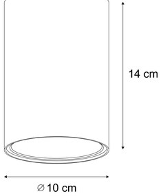 Moderní zapuštěné bodové svítidlo béžové GU10 50 mm kulaté - Deep