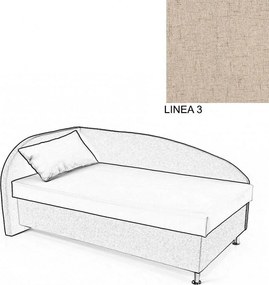Dřevona - Elitte Čalouněná postel AVA NAVI, s úložným prostorem, 120x200, levá, LINEA 3